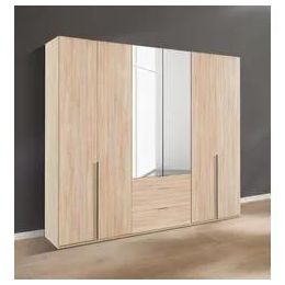 Kleiderschrank wimex "New York", braun (struktureichefarben hell, spiegel), B:270cm H:236cm T:58cm, Schr&auml;nke, Kleiderschrank, mit Spiegelt&uuml;r