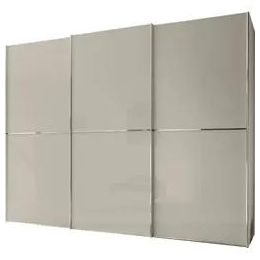 Schwebet&uuml;renschrank STAUD "Sinfonie Plus, edles Design in hochwertiger Qualit&auml;t, Made in Germany", beige (sandglas), B:280cm H:240cm T:68cm, Holzwerkstoff, Schr&auml;nke, Schwebet&uuml;renschrank, Mit Glasfront und vier verschiedenen Ausstattungsvarianten
