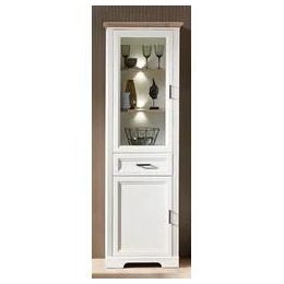 Stauraumvitrine Innostyle "Jasmin", wei&szlig; (piniefarbe, wei&szlig;, eichefarben), B:66cm H:204cm T:42cm, Glas, Holzwerkstoff, MDF, Schr&auml;nke, inklusive Beleuchtung, T&uuml;ren links/rechts verwendbar