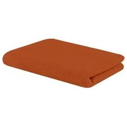 Wohndecke SETEX "Waffeldecke", braun (cognac), B:75cm L:120cm, Baumwolle, Wohndecken, Wohndecke, aus Waffelpiqu&eacute;, auch als Tagesdecke geeignet, Kuscheldecke