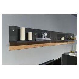 Wandboard OTTO HOME "Onyx", grau (anthrazit, walnussfarben hochglanz), B:89,7cm H:35cm T:21,4cm, Holzwerkstoff, Regale, Wandboard, in zwei Breiten