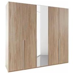 Kleiderschrank wimex "New York", braun (struktureichefarben hell), B:225cm H:208cm T:58cm, Schr&auml;nke, Kleiderschrank Dreht&uuml;renschrank, INKLUSIVE Schubladeneinsatz und Einlegeb&ouml;den