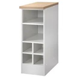 Unterschrank KOCHSTATION "KS-Stockholm", wei&szlig; (wei&szlig;, wei&szlig;), B:30cm H:85cm T:60cm, Holzwerkstoff, Schr&auml;nke, Unterschrank, hochwertige MDF-Fronten