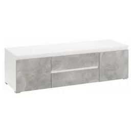 Kommode PAROLI "Joker", wei&szlig; (wei&szlig;, beton), B:141cm H:42cm T:44,5cm, Sideboards, Kommode, Breite 141 cm