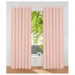 Vorhang OTTO HOME "Raja" Gr. 4, rosa (ros&eacute;), B:140cm H:245cm, Polyester, Recyceltes Material, Gardinen, 2er-Set, Bestseller, einfarbig, modern, pflegeleichte Mikrofaser