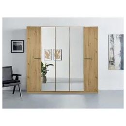 Dreht&uuml;renschrank Rauch "Kleiderschrank Schrank Garderobe TOPSELLER OTELI inkl. Inneneinteilung", braun (eiche artisan), B:226cm H:210cm T:54cm, Holzwerkstoff, Schr&auml;nke, Dreht&uuml;renschrank, mit zus&auml;tzlichen Einlegeb&ouml;den, optional mit Spiegel MADE IN GERMANY