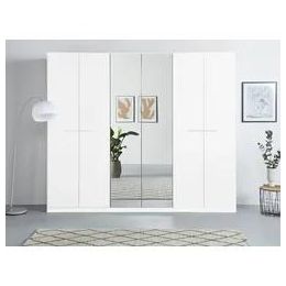 Dreht&uuml;renschrank Rauch "Kleiderschrank Schrank Garderobe TOPSELLER OTELI inkl. Inneneinteilung", wei&szlig; (alpinwei&szlig;), B:271cm H:229cm T:54cm, Holzwerkstoff, Schr&auml;nke, Dreht&uuml;renschrank, mit zus&auml;tzlichen Einlegeb&ouml;den, optional mit Spiegel MADE IN GERMANY