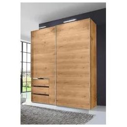 Schwebet&uuml;renschrank wimex "Level by fresh to go", braun (plankeneichefarben), B:250cm H:216cm T:65cm, Schr&auml;nke, Schwebet&uuml;renschrank