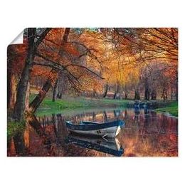 Poster Artland "Bunte Herbstlandschaft", orange (farbe bild(er): orange), B:60cm H:45cm, Bilder, Poster, ohne Rahmen