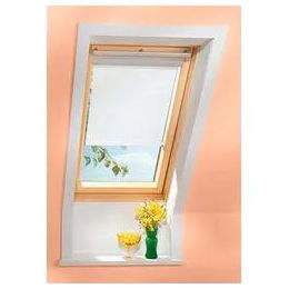Dachfensterrollo Velux "mit Haltekrallen RHL 100/SK00/CK00/MK00/FK00 1086", beige (hellbeige), S06 S08 S10 SK06 SK08 SK10, Fixierung in drei Positionen, Aluminium, Polyester, Rollos, Lichtregulierung und Privatsph&auml;re