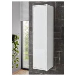 Stauraumschrank Home Affaire "Studio Line, Badschrank in Hochglanz Wei&szlig;, im modernen Design", wei&szlig;, B:30cm H:119cm T:30cm, Schr&auml;nke, Stauraumschrank, ausreichend Stauraum