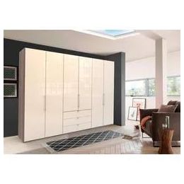 Kleiderschrank Wiemann "Loft", beige (tr&uuml;ffeleichefarben, magnolie glas), B:300cm H:216cm, Schr&auml;nke, Kleiderschrank, Glasfront