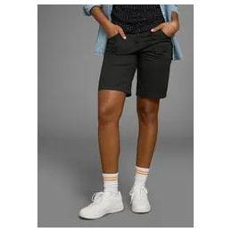 Bermudas Kangaroos, Damen, Gr. 34, N-Gr, schwarz, Web, Obermaterial: 100% Baumwolle, unifarben, schmal kurz, Hosen Shorts Strandshorts, krempelbar