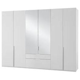 Kleiderschrank wimex "New York", wei&szlig; (wei&szlig;, spiegel), B:270cm H:208cm T:58cm, Schr&auml;nke, Kleiderschrank, mit Spiegelt&uuml;r