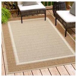 Teppich ANDIAMO "ARIZONA 2", beige, B:240cm H:5mm L:340cm, Kunstfaser, Teppiche, Teppich, Flachgewebe, mit Bord&uuml;re, In- und Outdoor geeignet, Wohnzimmer
