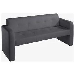 Sitzbank exxpo - SOFA FASHION "Barista K&uuml;chensofa, kompakte Stellma&szlig;e, Sitzh&ouml;he 49cm", grau (anthrazit), B:182cm H:82cm T:68cm, Carabu (50%Polyester, 35%Polyacryl, 15%Polyamid), Sitzb&auml;nke, Sitzbank, mit R&uuml;ckenlehne
