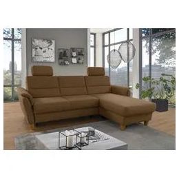 Ecksofa Home Affaire "Palmera L-Form, B: 244 cm - OTTO. Verl&auml;ssliche Qualit&auml;t.", braun (messing), B:244cm H:89cm T:163cm, 100% Polyester;Struktur (100% Polyester);Luxus-Microfaser in Lederoptik (100% Polyester), Sofas, Ecksofa, optional Bettfunktion & Bettkasten, Federkern