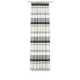 Vorhang WIRTH "Novara" Gr. 1, grau, B:135cm H:145cm, Jacquard, Baumwolle, Polyacryl, Polyester, Gardinen