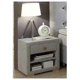 Nachtkonsole Home Affaire "Claire", grau (hellgrau), B:52cm H:54cm T:43cm, Sideboards, Nachtkonsole