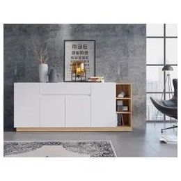 Kommode OTTO HOME "Bristol", braun (alpinwei&szlig;, coast evoke eichefarben), B:207,8cm H:86,3cm T:40cm, Holzwerkstoff, Sideboards, Kommode, Breite ca. 208 cm