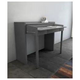 Schreibtisch WOODMAN "Desk 16", grau, B:110cm H:87cm T:35cm, Tische, Schreibtisch, skandinavisches Design, Home Office, praktisch ausziehbar, FSC