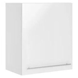 H&auml;ngeschrank Optifit "Bern", wei&szlig; (wei&szlig; hochglanz, wei&szlig;), B:60cm H:70,4cm T:34,9cm, Schr&auml;nke, H&auml;ngeschrank, Breite 60 cm, 70 cm hoch, mit 1 T&uuml;r, mit Metallgriff