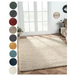 Hochflor-Teppich "My Shaggy", beige, B:120cm H:37mm L:180cm, Polypropylen (PP), MyFlair M&Ouml;BEL & ACCESSOIRES, Teppiche, Shaggy, Uni-Farben, leicht gl&auml;nzend, Microfaser, extra flauschig