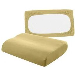 Kissenbezug bellana "Universal Jersey", beige (weizen), B:80cm L:40cm, Feinjersey, Obermaterial: 95% Baumwolle, 5% Elasthan, Kissenbez&uuml;ge, Kissenbezug, passend f&uuml;r Nackenst&uuml;tzkissen