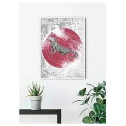 Bild Komar "Iguana Circle", bunt (farbe bild(er): bunt), B:50cm H:70cm, Holz, Papier, Bilder, Bild, Wandbild zur Dekoration - ohne Rahmen