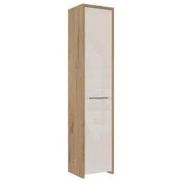 Garderobenschrank OTTO HOME "Gala", beige (beige, pacific walnuss decor), B:41cm H:192cm T:36cm, Holzwerkstoff, MDF, Schr&auml;nke, Garderobenschrank, hochwertig UV lackiert, Soft-Close-Funktion, H&ouml;he 192cm