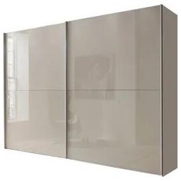 Schwebet&uuml;renschrank Wiemann "Orion, Kleiderschrank, Schrank, W&auml;scheschrank, mit Schiebet&uuml;ren", grau (kieselgrau, front glas kieselgrau), B:300cm H:217cm T:67cm, Schr&auml;nke, Schwebet&uuml;renschrank, hochwertige Glasfront, variable Inneneinteilung, stilvolle Optik