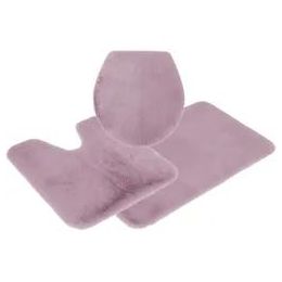 Badematte OTTO HOME "Rabbit Badematten, Badvorleger, Badezimmer Teppich" Gr. 11, rosa, H:30mm, Polyester, Badematten, Badematte, Kaninchenfell-Haptik, Badteppich, rechteckig, rund & als 3-tlg. Set