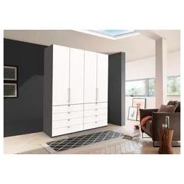Faltt&uuml;renschrank Wiemann "Loft, Kleiderschrank, Schrank, W&auml;scheschrank, mit Glasfront", wei&szlig; (bianco, eiche, nachbildung, champagner glas), B:300cm H:216cm T:58cm, Schr&auml;nke, inkl. gep&auml;mpften Schubk&auml;sten und T&uuml;ren, mit Panorama&ouml;ffnung