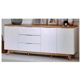 Sideboard Jahnke "LIBRE", braun (kerneiche, wei&szlig;), B:180cm H:77,4cm T:39cm, Holzwerkstoff, Sideboards, Sideboard, Breite ca. 180