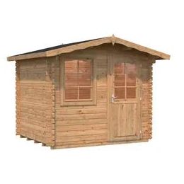 Gartenhaus Palmako "Emma", braun (hellbraun), Fu&szlig;boden im Gartenhaus, ohne Dacheindeckung, Massivholz, Gartenh&auml;user, Gartenhaus, 4,6 qm
