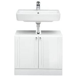 Waschbeckenunterschrank SAPHIR "Quickset 955 Unterbeckenschrank, Wei&szlig; Hochglanz, 2 T&uuml;ren", wei&szlig;, B:65cm H:54cm T:33cm, Holzwerkstoff, Schr&auml;nke, Waschbeckenunterschrank, Waschbeckenschrank inkl. T&uuml;rd&auml;mpfer, 65 cm breit, ohne Waschbecken