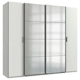 Dreh-/Schwebet&uuml;renschrank wimex "Lotto", wei&szlig; (wei&szlig;, spiegel), B:227cm H:210cm T:65cm, Schr&auml;nke, Schwebet&uuml;renschrank Kleiderschrank