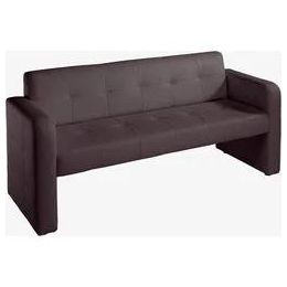 Sitzbank exxpo - SOFA FASHION "Barista K&uuml;chensofa, kompakte Stellma&szlig;e, Sitzh&ouml;he 49cm", braun (schoko), B:182cm H:82cm T:68cm, Carabu (50%Polyester, 35%Polyacryl, 15%Polyamid), Sitzb&auml;nke, Sitzbank, mit R&uuml;ckenlehne
