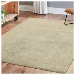 Teppich ANDIAMO "San Paolo", beige (creme), B:160cm H:27mm L:230cm, Polyester, Teppiche, Teppich, Uni Farben, weiche Qualit&auml;t, ideal im Wohnzimmer & Schlafzimmer