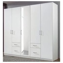 Kleiderschrank wimex "Freiburg", wei&szlig; (wei&szlig; uni), B:225cm H:210cm T:58cm, Schr&auml;nke, Kleiderschrank Dreht&uuml;renschrank