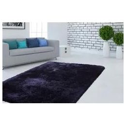 Hochflor-Teppich Kayoom "Cosy" Gr. 3, blau, B:120cm H:80mm L:170cm, Kunstfaser, Teppiche, Besonders weiche Microfaser, dichter hochwertiger Langflor, Wohnzimmer