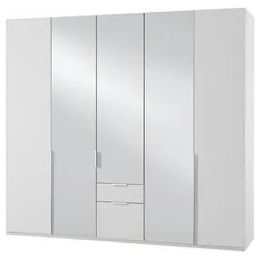Kleiderschrank wimex "New York", wei&szlig; (wei&szlig;, spiegel), B:225cm H:208cm T:58cm, Schr&auml;nke, Kleiderschrank, mit Spiegelt&uuml;r