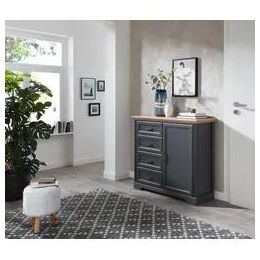 Kommode Innostyle "Jasmin", grau (graphit), B:115cm H:102cm T:41cm, FSC-zertifizierter Holzwerkstoff, Holzwerkstoff, Sideboards, Kommode, Breite 115 cm