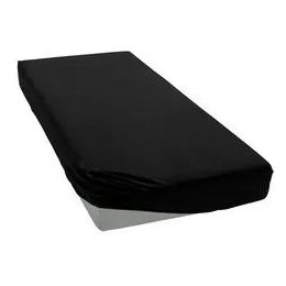 Spannbettlaken bellana "bellana Luxuszwirn mit Elasthan, Jersey 175 g/m2, faltenfrei", schwarz, 1 Stk., Jersey, 180x200 180x210 180x220 190x200 190x210 190x220 200x200 200x210 200x220 35cm, Jersey, Obermaterial: 97% Baumwolle, 3% Elasthan, Bettlaken, Spannbettlaken, gezwirnte Baumwolle mit Elasthan, bis 35cm Matratzenh&ouml;he, b&uuml;gelfrei