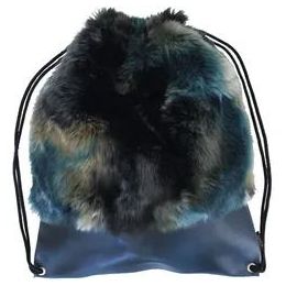 Fellkissen Apelt "Matchbag" Gr. 1, blau (petrol, bedruckt), B:42cm L:50cm, Polyester, Dekokissen_Sitzkissen_Kissenh&uuml;llen, mit Zugschn&uuml;re