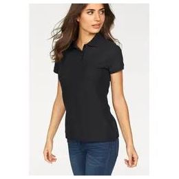 Poloshirt Fruit of the Loom "Lady-Fit Premium Polo", Damen, Gr. S (36), schwarz, Piqu&eacute;, Obermaterial: 100% Baumwolle, unifarben, Basic, sehr figurbetont h&uuml;ftbedeckend, Rundhals, Rippstrickb&uuml;ndchen, Shirts, Sommershirt, unifarben, aus reiner Baumwolle