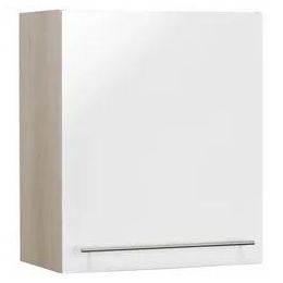 H&auml;ngeschrank Optifit "Bern", wei&szlig; (wei&szlig; hochglanz, akaziefarben), B:60cm H:70,4cm T:34,9cm, Schr&auml;nke, H&auml;ngeschrank, Breite 60 cm, 70 cm hoch, mit 1 T&uuml;r, mit Metallgriff
