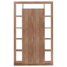 Mehrzweckschrank Home Affaire "Rimini", braun (mercure nb holzstruktur), B:134cm H:217cm T:42cm, Schr&auml;nke, Mehrzweckschrank, Breite 134 cm