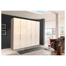 Faltt&uuml;renschrank Wiemann "Loft", beige (tr&uuml;ffeleichefarben, magnolie), B:250cm H:236cm T:58cm, Schr&auml;nke, Glasfront