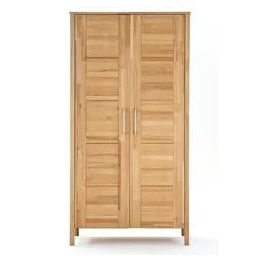 Kleiderschrank Home Affaire "Modesty II", beige (kernbuche), B:107cm H:202cm T:61cm, Massivholz, Schr&auml;nke, Kleiderschrank Dreht&uuml;renschrank, aus massivem Kernbuchenholz, in unterschiedlichen Schrankbreiten
